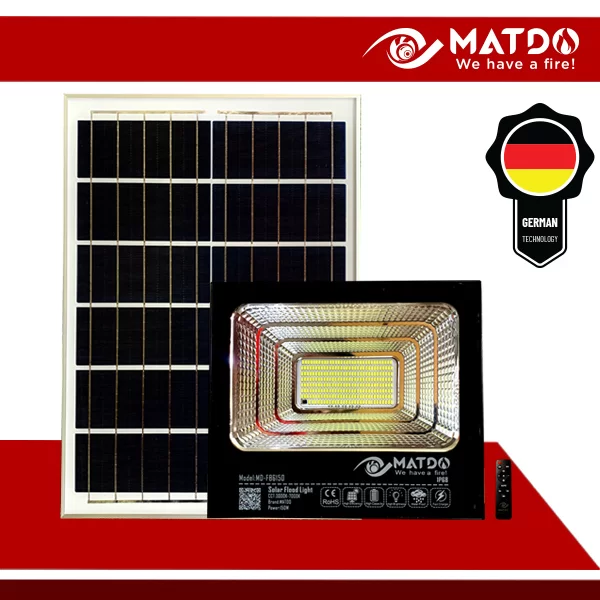 Đèn pha 150w 300w 500w năng lượng mặt trời MATDO