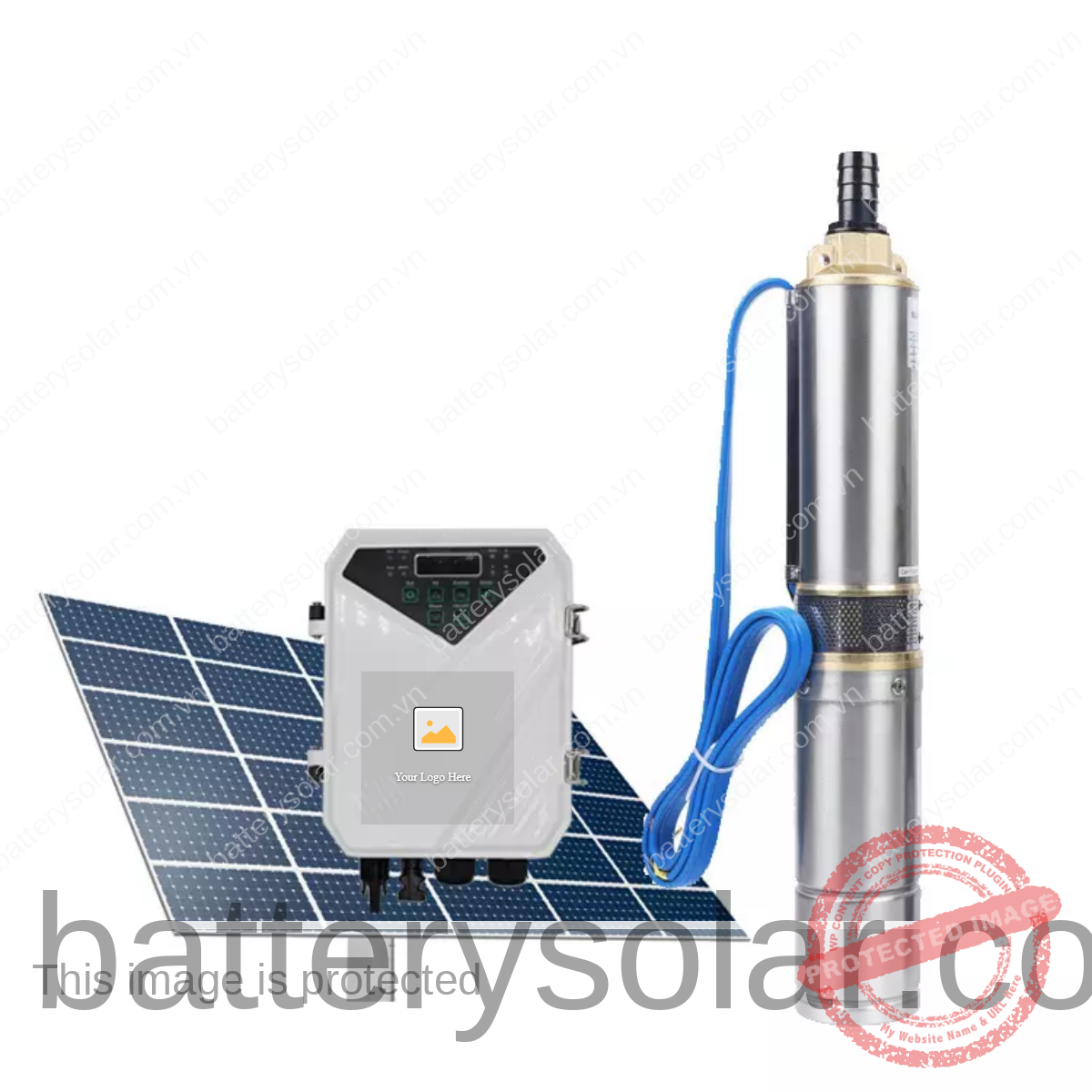 SOLAR PUMP bơm DC chạy trực tiếp từ tấm pin NLMT